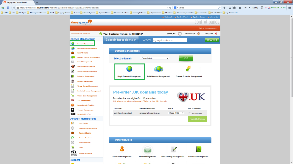 Using A Domain Hosted By easyspace.com - HugoFox Connecting Communities