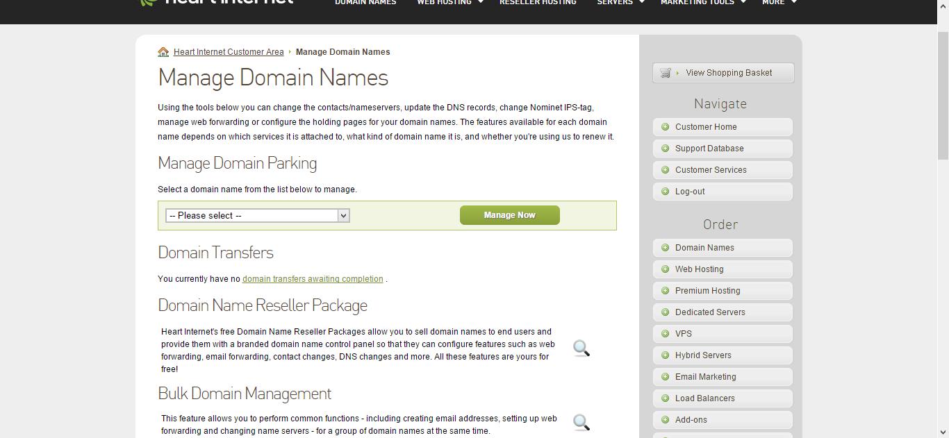 Using A Domain Hosted By Heart Internet - HugoFox Connecting Communities
