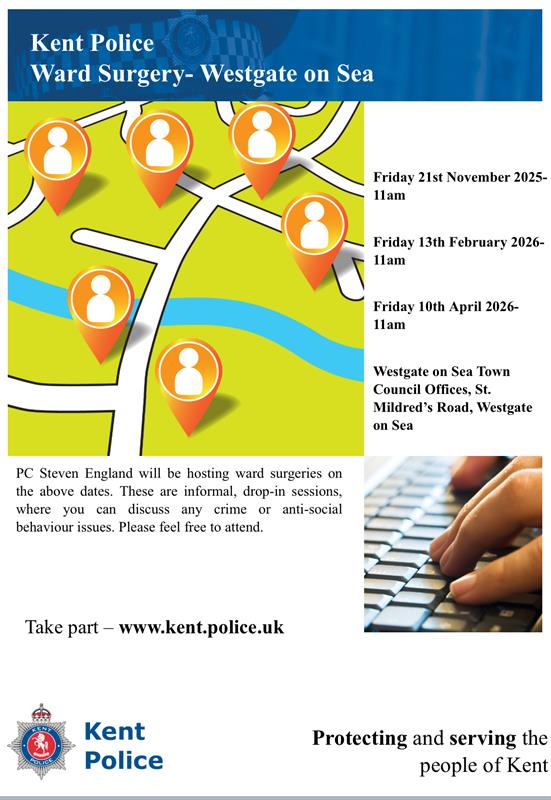 Kent Police Ward Surgery Friday 21st November, Westgate-On-Sea : Local ...