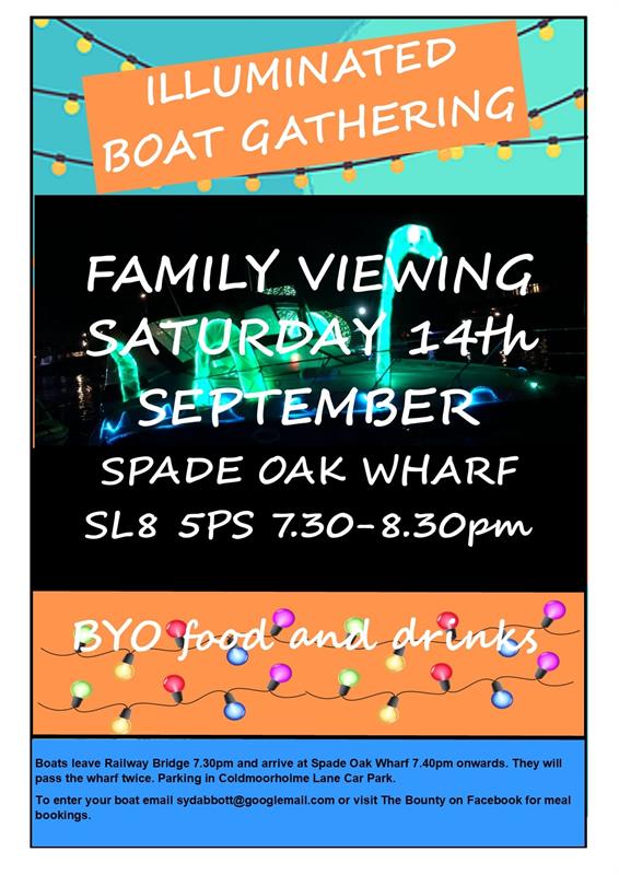 Illuminated Boat Gathering 14th September 7.30pm, Little Marlow, Marlow ...
