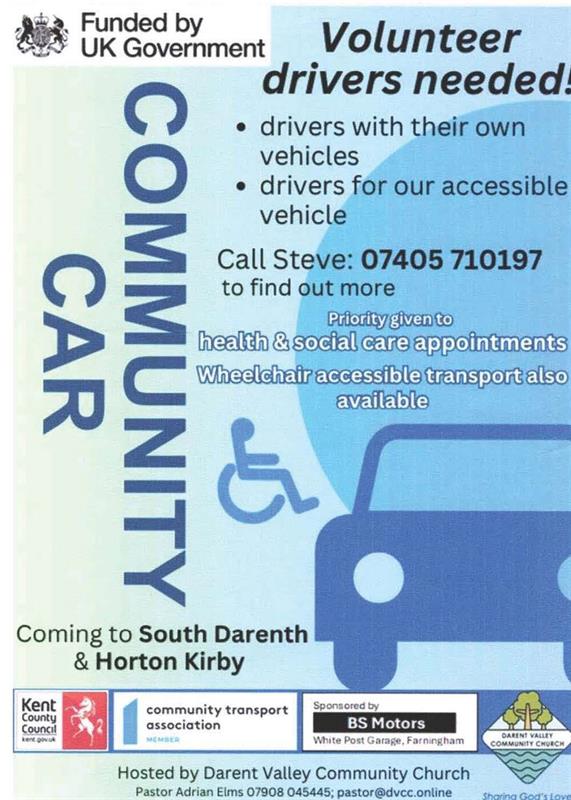 Coming Soon - The Community Car, Volunteer Drivers Needed - 14 January ...