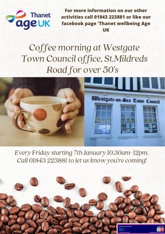 AGE UK - Westgate Coffee Morning for over 50s, Westgate-On-Sea : Local ...