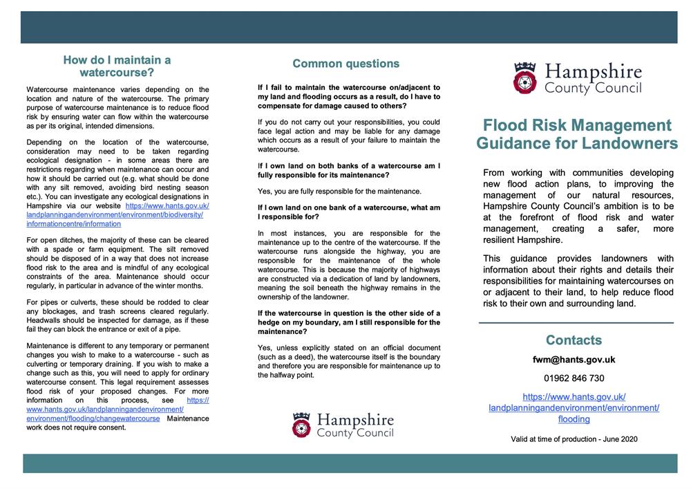 Flood Risk Management, Ashmansworth, Newbury : Local News - HugoFox