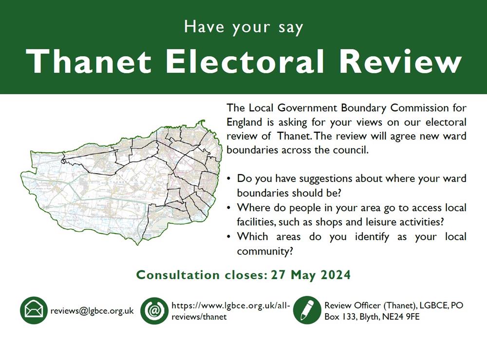 Review of Thanet DC Wards & nos. of Councillors, Acol, Birchington ...